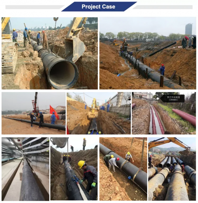 En598 Municipal Water Supply K9 Cement Lined Ductile Iron Pipe DN80 ...
